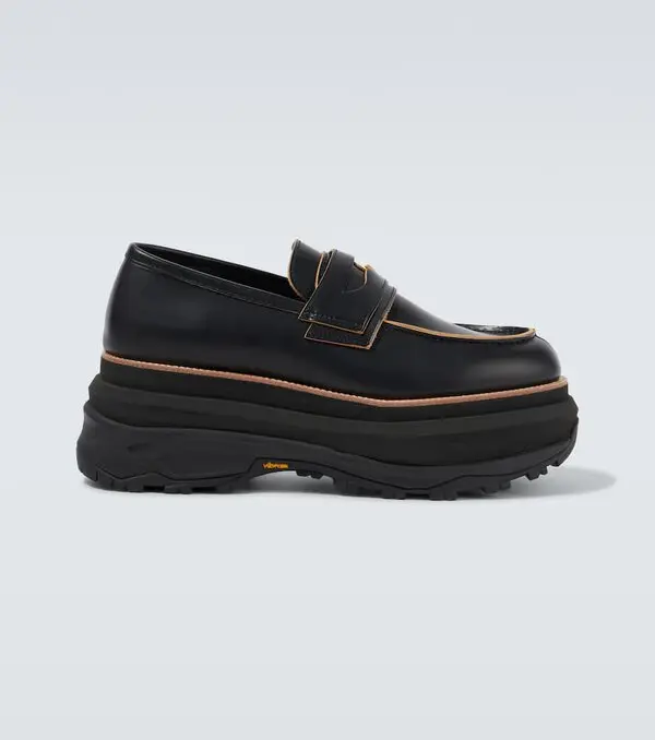 Sacai Leather Platform Loafers