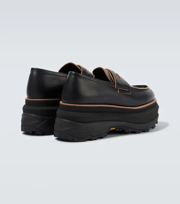 Sacai Leather Platform Loafers