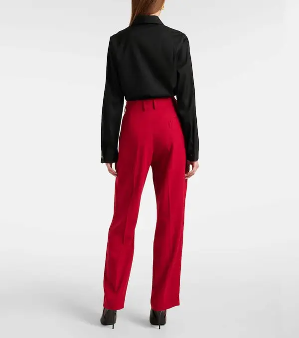BLAZÉ MILANO Wool Wide-leg Trousers