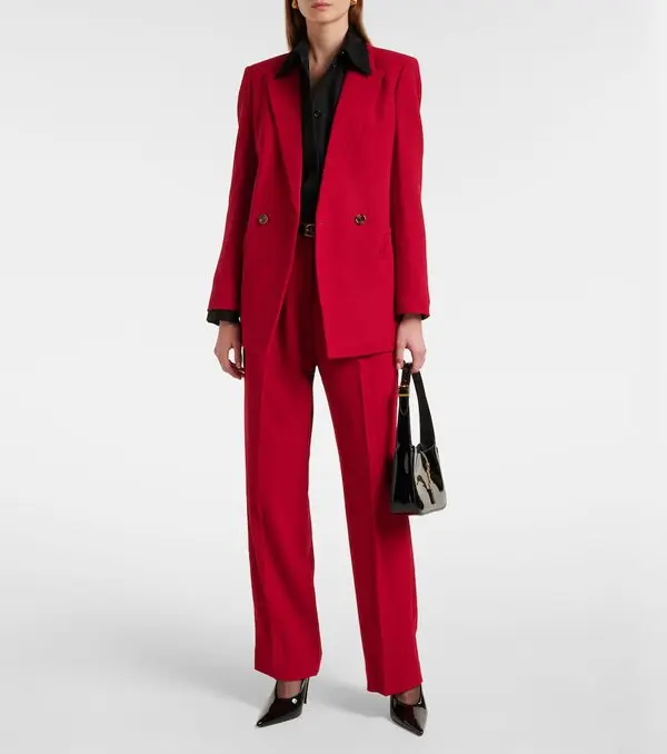BLAZÉ MILANO Wool Wide-leg Trousers