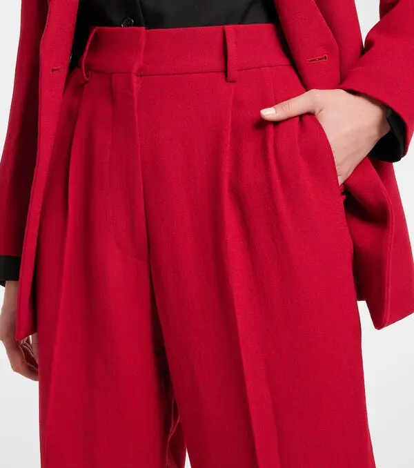 BLAZÉ MILANO Wool Wide-leg Trousers