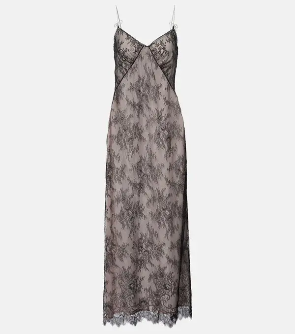Blumarine Rebrodé Lace Midi Dress