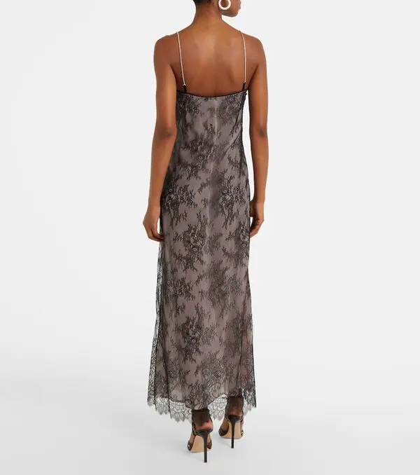 Blumarine Rebrodé Lace Midi Dress