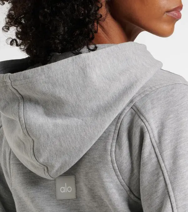 Alo Yoga Sweet Escape Cotton-Blend Hoodie - Grey | Editorialist