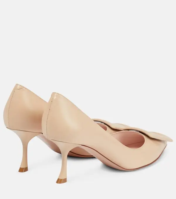 ROGER VIVIER Viv' In The City 65 Leather Pumps - Beige