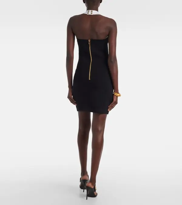 Balmain Halterneck Minidress - Black