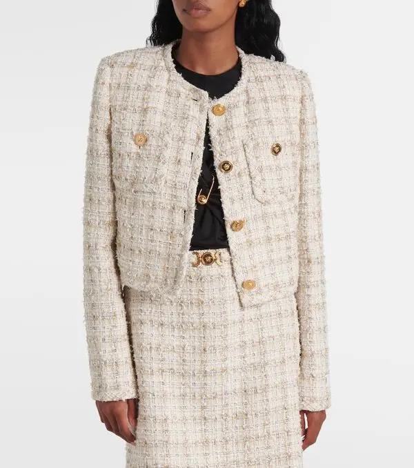 Versace Medusa Tweed Jacket - Multicoloured