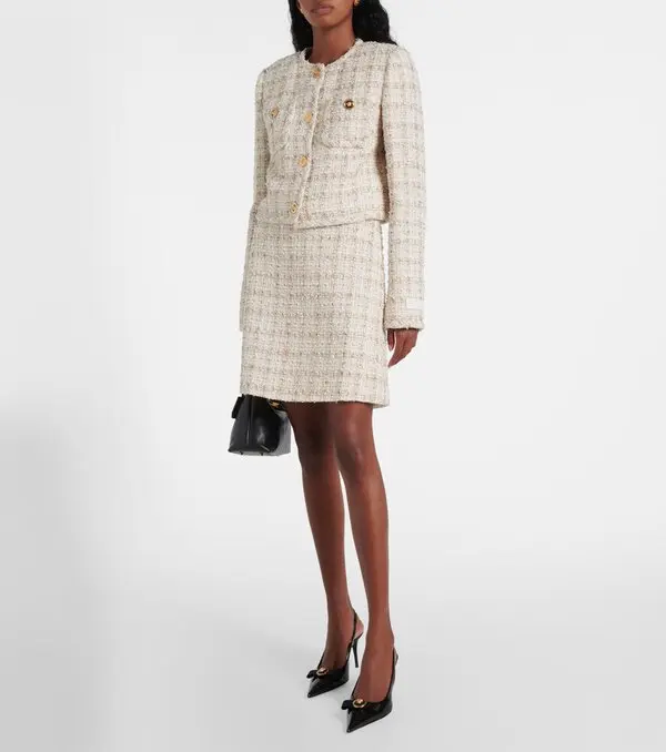 Versace Medusa Tweed Jacket - Multicoloured