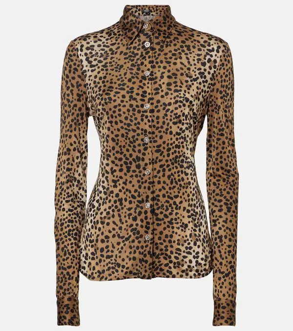 Versace Leopard-print Viscose Shirt