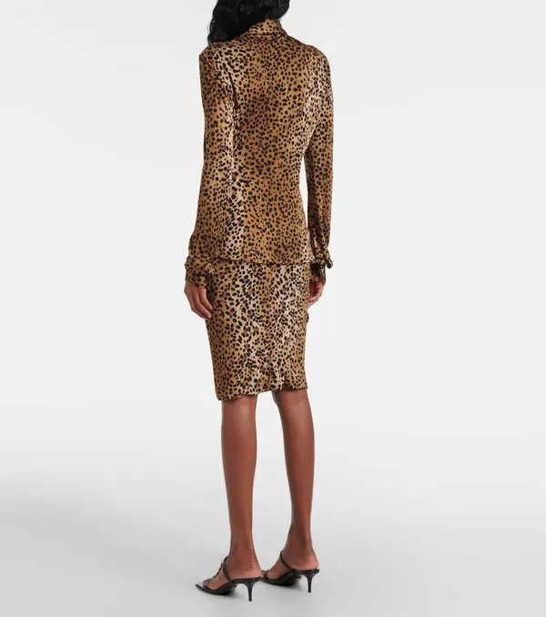 Versace Leopard-print Viscose Shirt