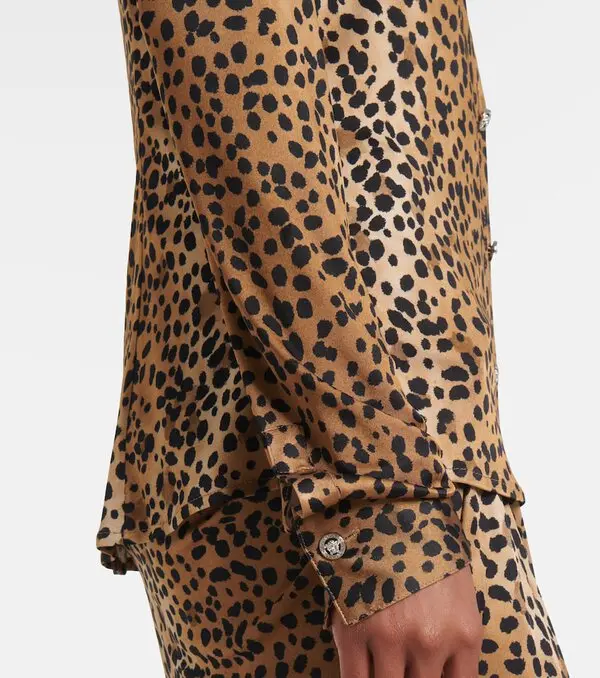 Versace Leopard-print Viscose Shirt