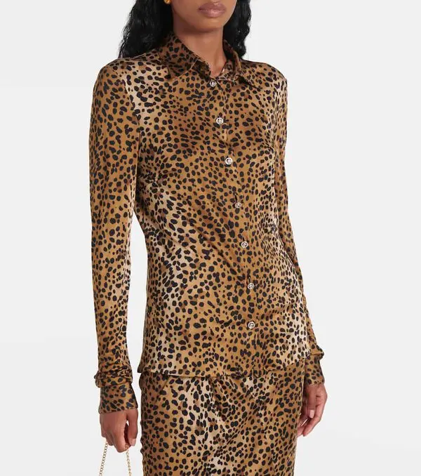 Versace Leopard-print Viscose Shirt