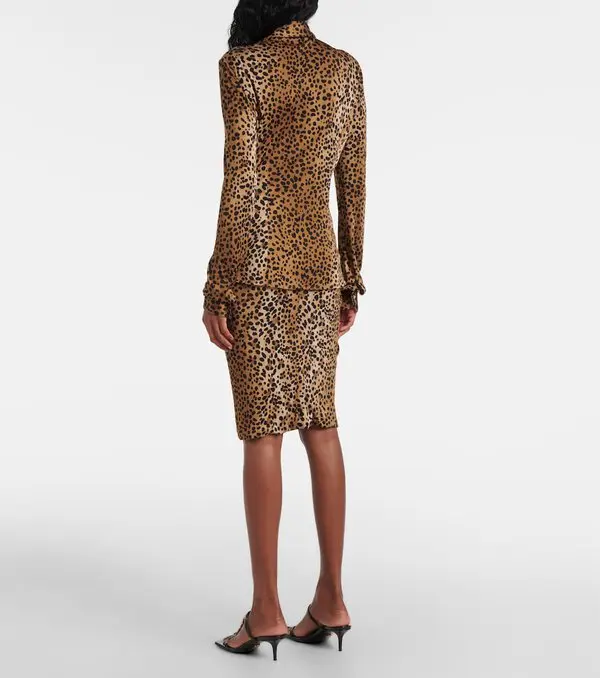 Versace Leopard-print Viscose Shirt