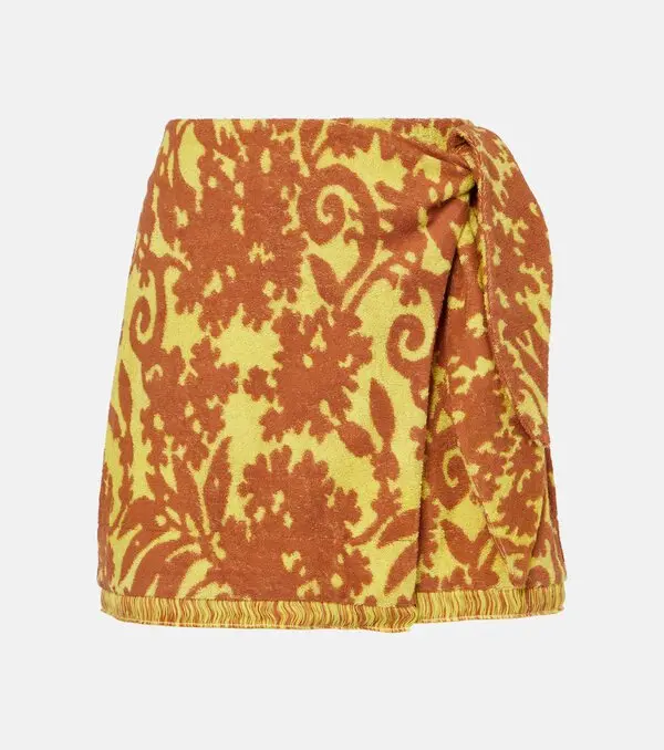ALEMAIS Alémais Amarillo Printed Cotton-blend Wrap Skirt - Multicoloured