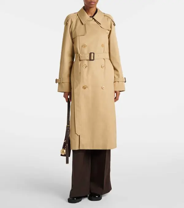 Burberry Belted Cotton Gabardine Trench Coat