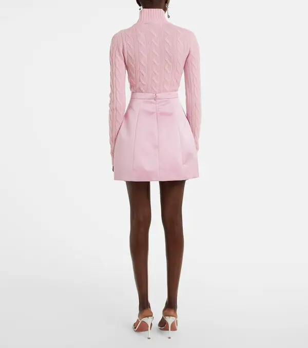 Blumarine High-rise Satin Miniskirt