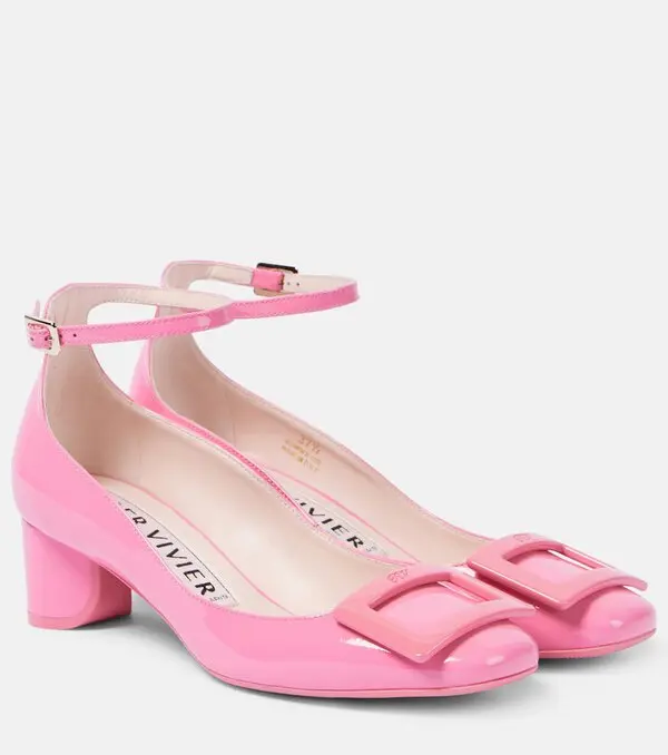 ROGER VIVIER 45 Leather Pumps - Pink