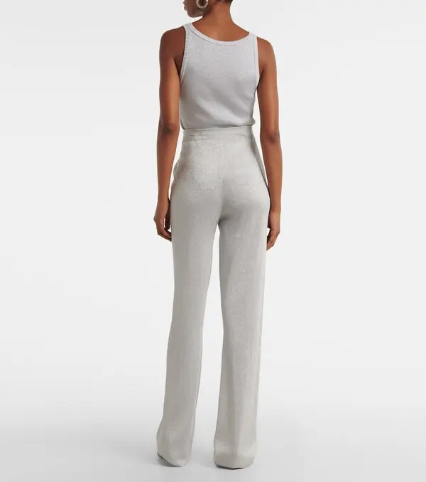 Missoni Lamé Straight Leg Trousers - Silver