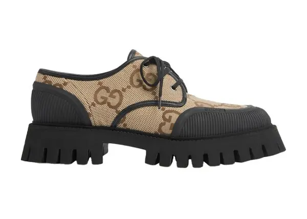Gucci Maxi Gg Supreme Canvas Lace-up Shoes