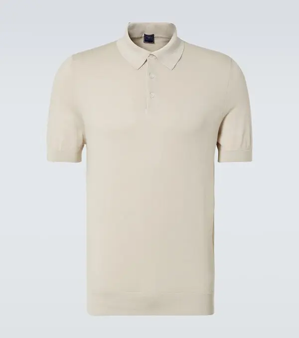 Fedeli Cotton Polo Shirt - Beige
