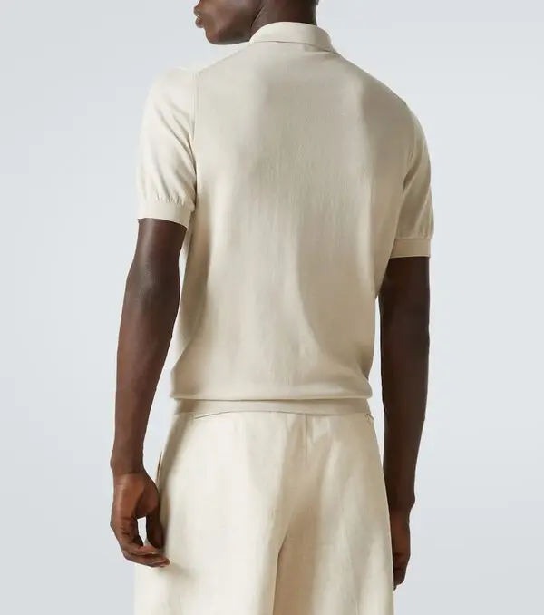 Fedeli Cotton Polo Shirt - Beige