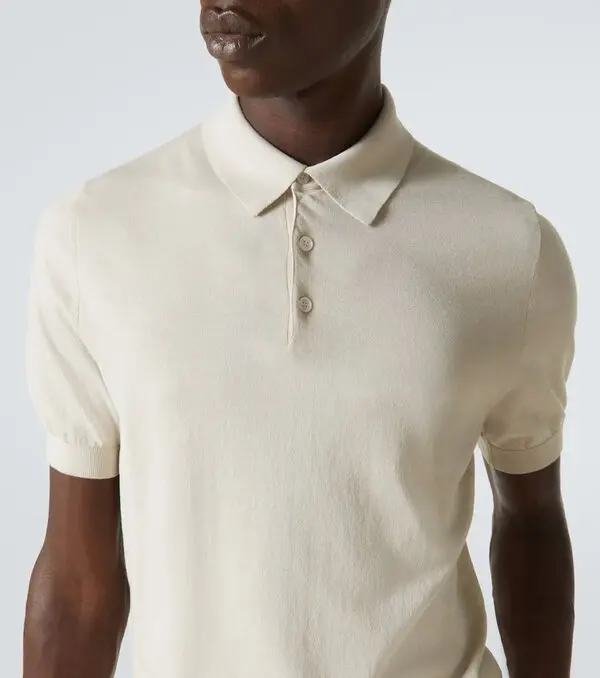 Fedeli Cotton Polo Shirt - Beige
