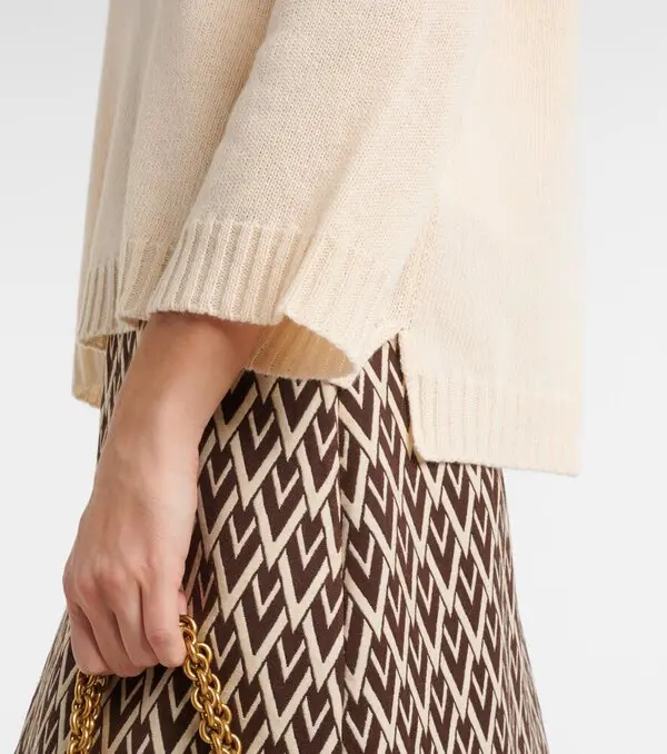 Valentino Garavani Embellished Virgin Wool Sweater - White