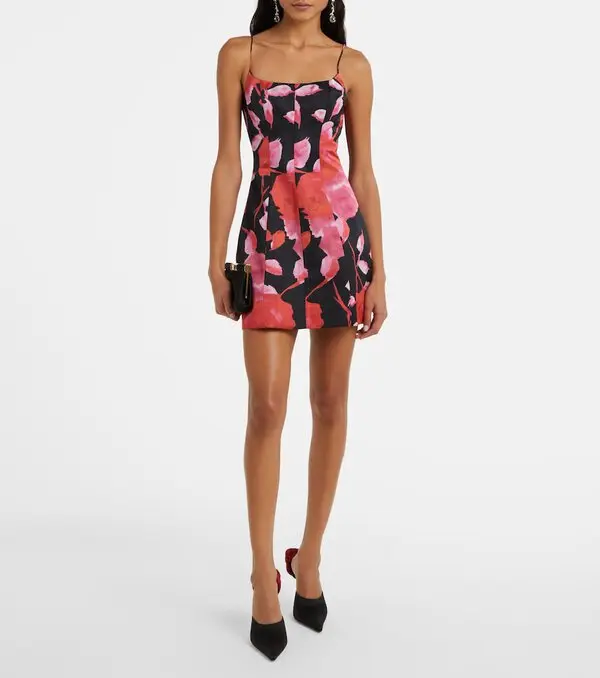 Blumarine Printed Mini Dress - Black
