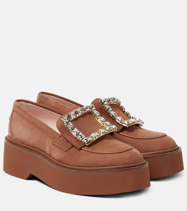 ROGER VIVIER Viv' Rangers Platform Loafers - Brown