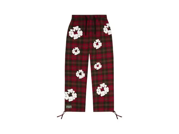 DENIM TEARS Cotton Wreath Pajama Pants - Red