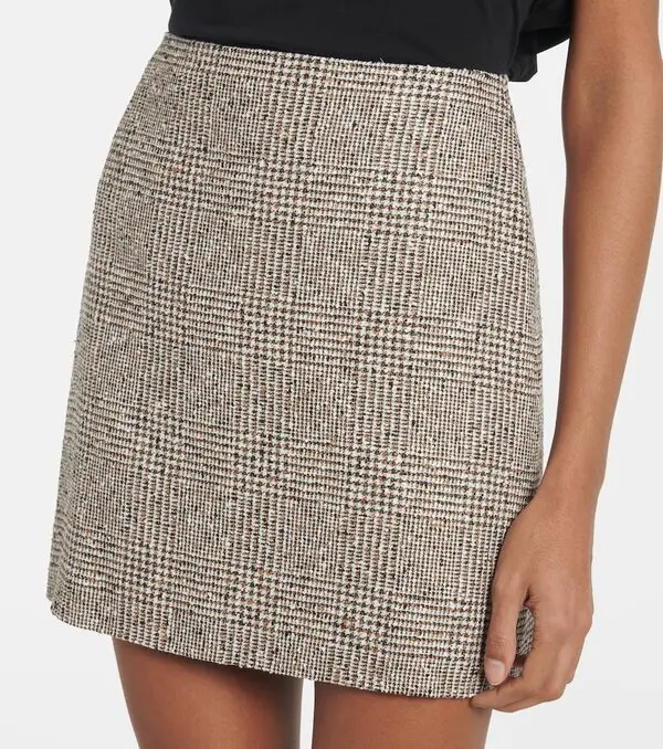 BLAZÉ MILANO Coci Linen-blend Miniskirt - Beige