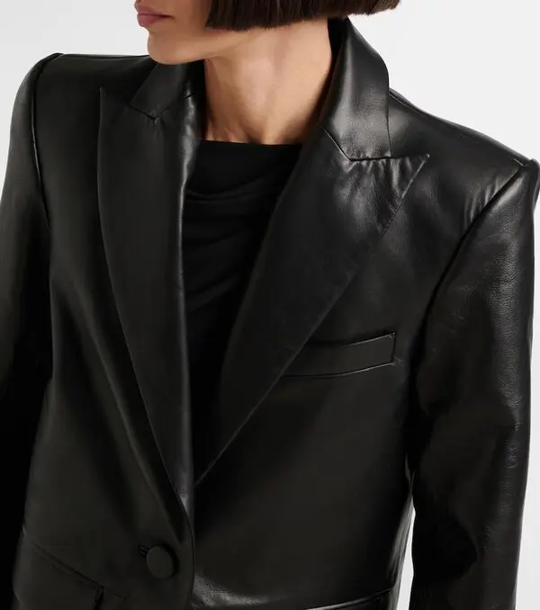 Alex Perry Oversized Leather Blazer