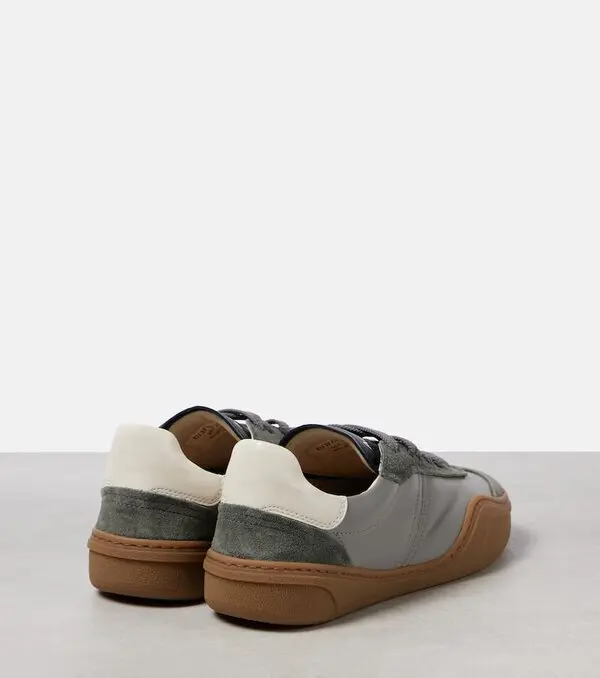 Acne Studios Bars Suede And Leather Sneakers - Grey
