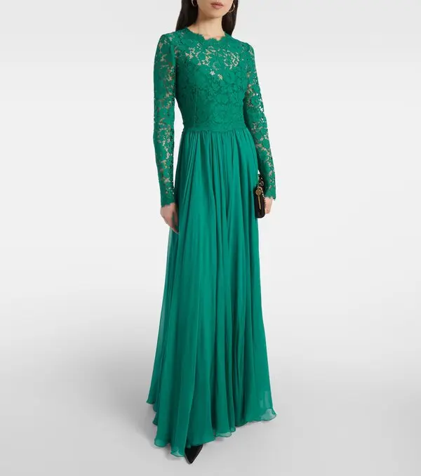 Dolce & Gabbana Lace And Silk Gown