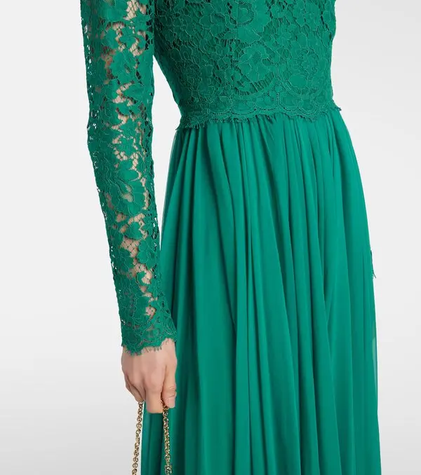 Dolce & Gabbana Lace And Silk Gown