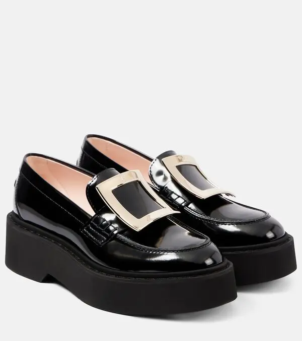ROGER VIVIER Viv' Rangers Platform Loafers - Black