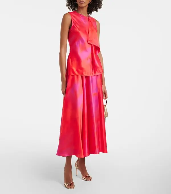 ROKSANDA Kiara Printed Draped Top - Multicoloured