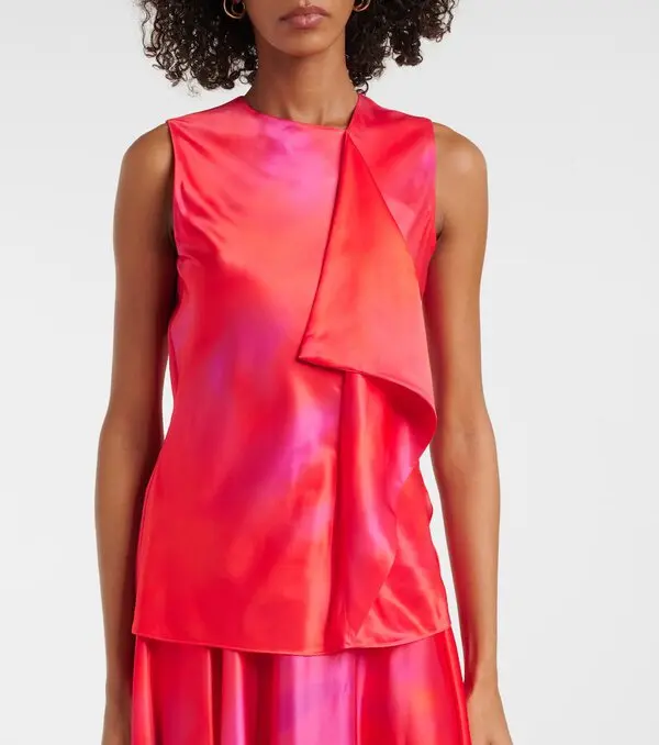 ROKSANDA Kiara Printed Draped Top - Multicoloured