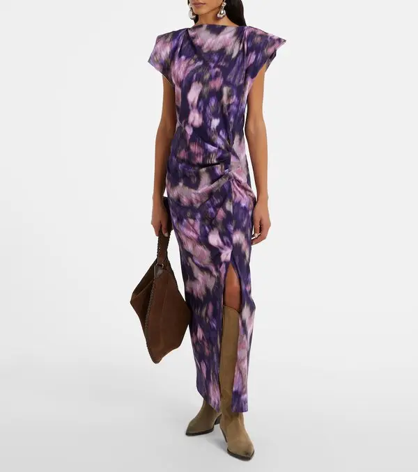 MARANT ETOILE Nadela Printed Cotton Jersey Maxi Dress - Multicoloured