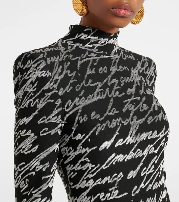 Balmain Love Letter Jacquard Gown