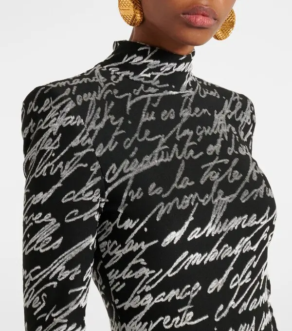 Balmain Love Letter Jacquard Gown