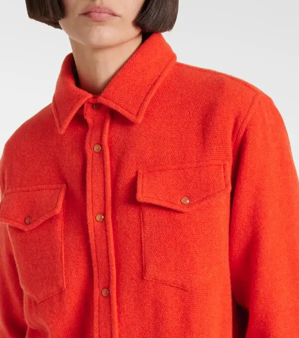 GOD'S TRUE CASHMERE Fire Cashmere Shirt - Orange