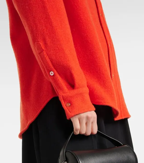 GOD'S TRUE CASHMERE Fire Cashmere Shirt - Orange