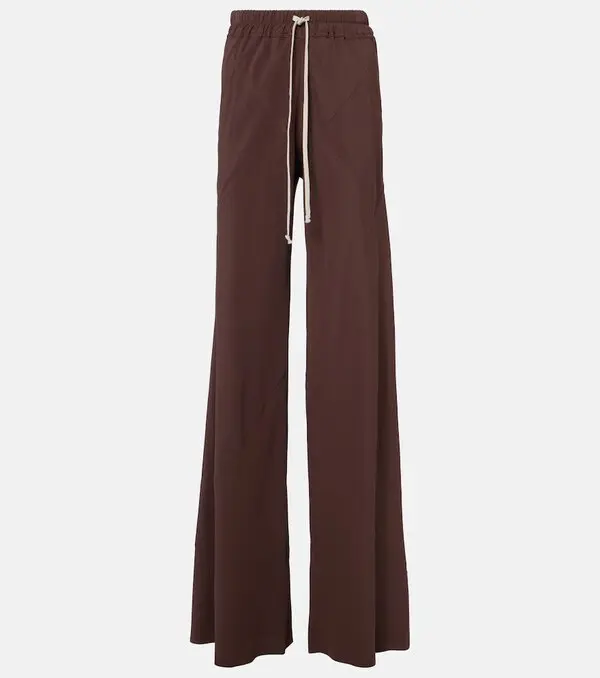 Rick Owens Dietrich Drawstring Crêpe Cady Straight Pants - Brown