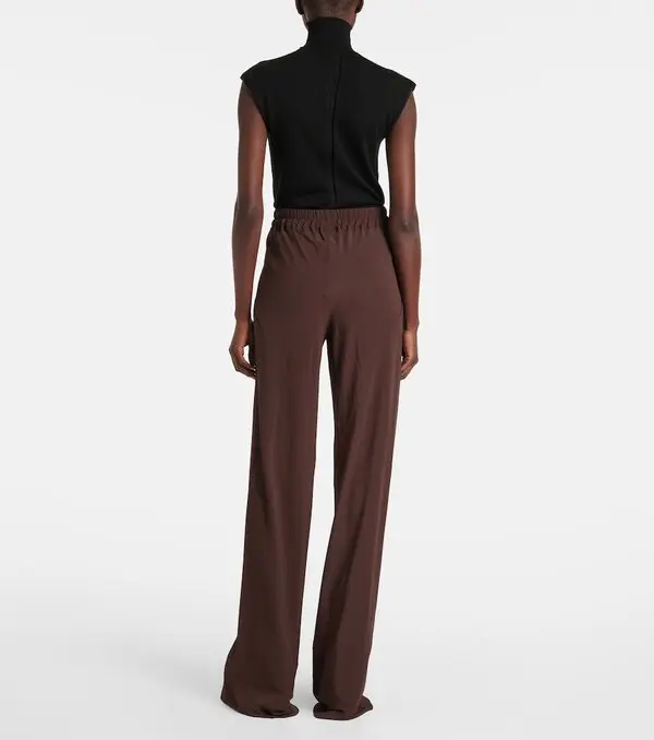 Rick Owens Dietrich Drawstring Crêpe Cady Straight Pants - Brown