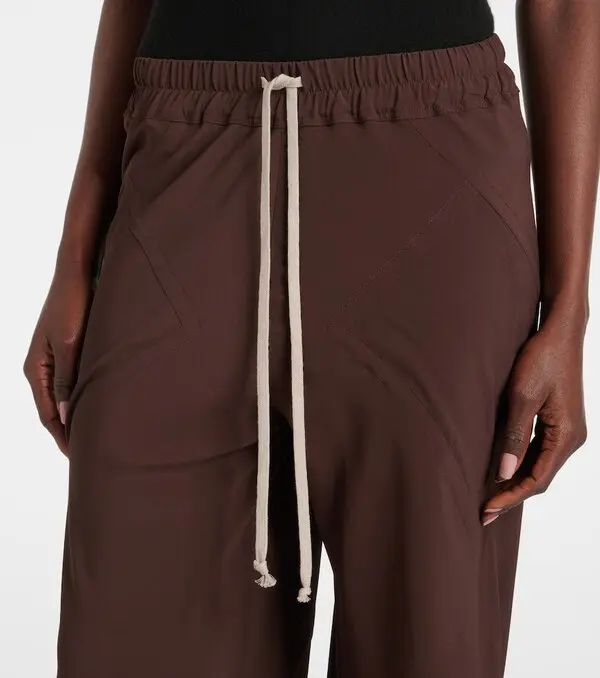 Rick Owens Dietrich Drawstring Crêpe Cady Straight Pants - Brown