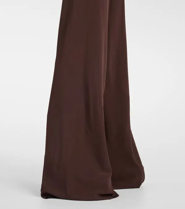 Rick Owens Dietrich Drawstring Crêpe Cady Straight Pants - Brown