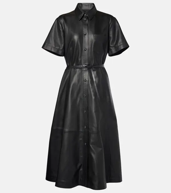 Altuzarra Kiera Leather Shirt Dress
