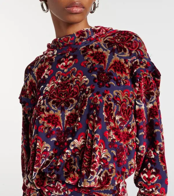 Rabanne Draped Jacquard Maxi Dress