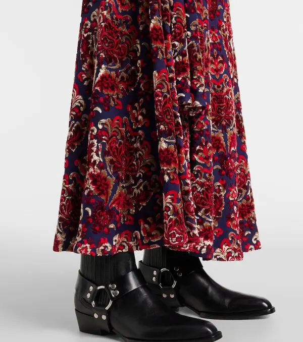 Rabanne Draped Jacquard Maxi Dress